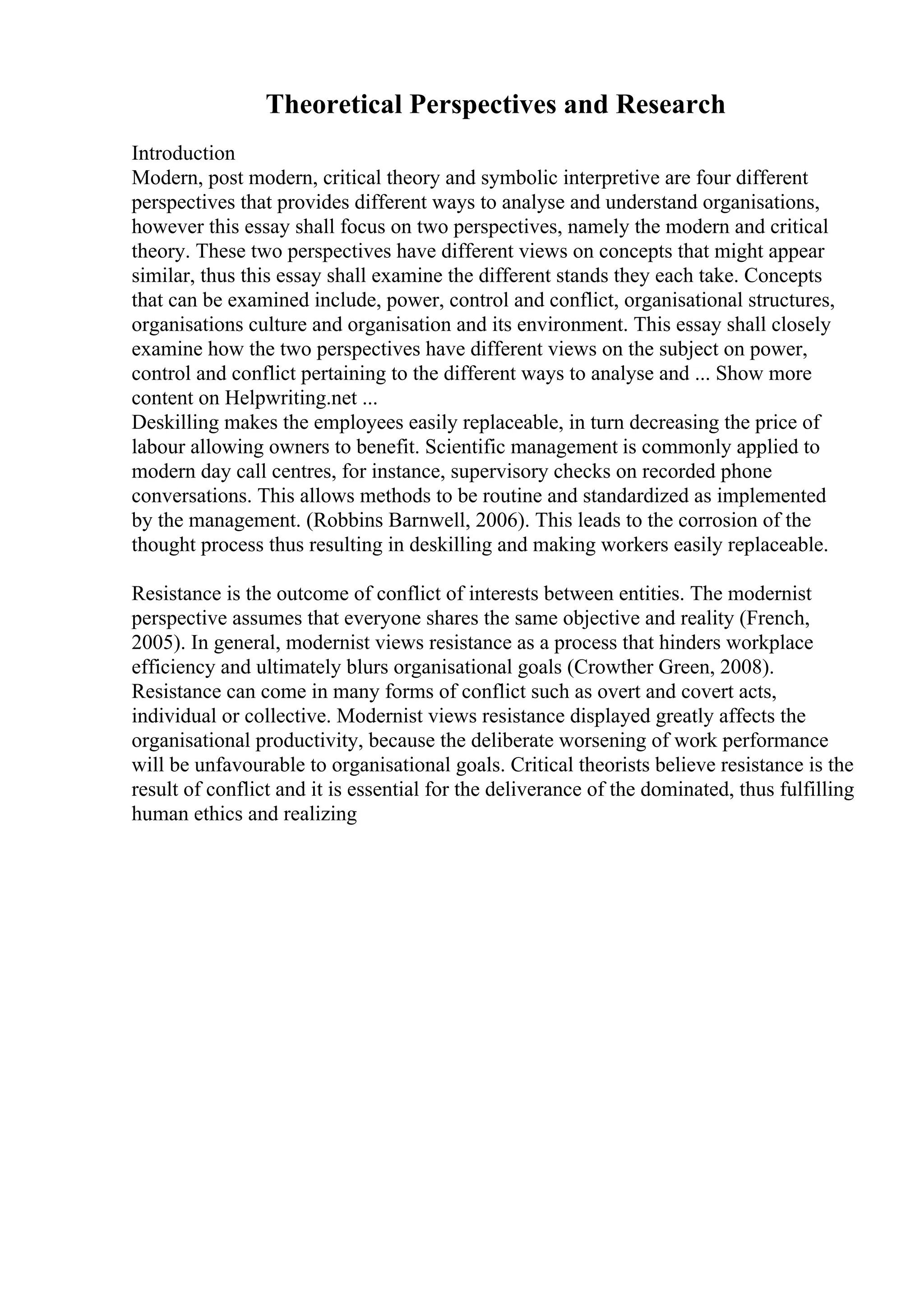 Examples Descriptive Essay | PDF