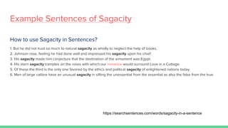 Examples Of Sagacity