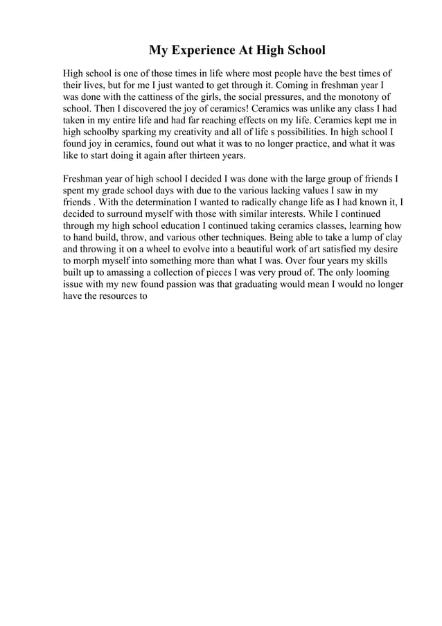 Examples For Narrative Essay | PDF