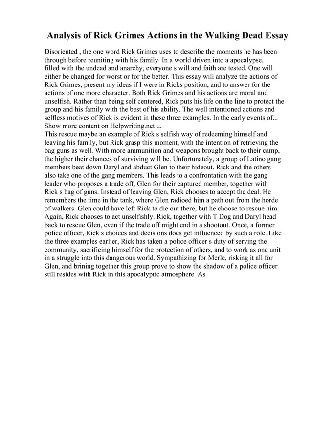 Examples For Narrative Essay | PDF