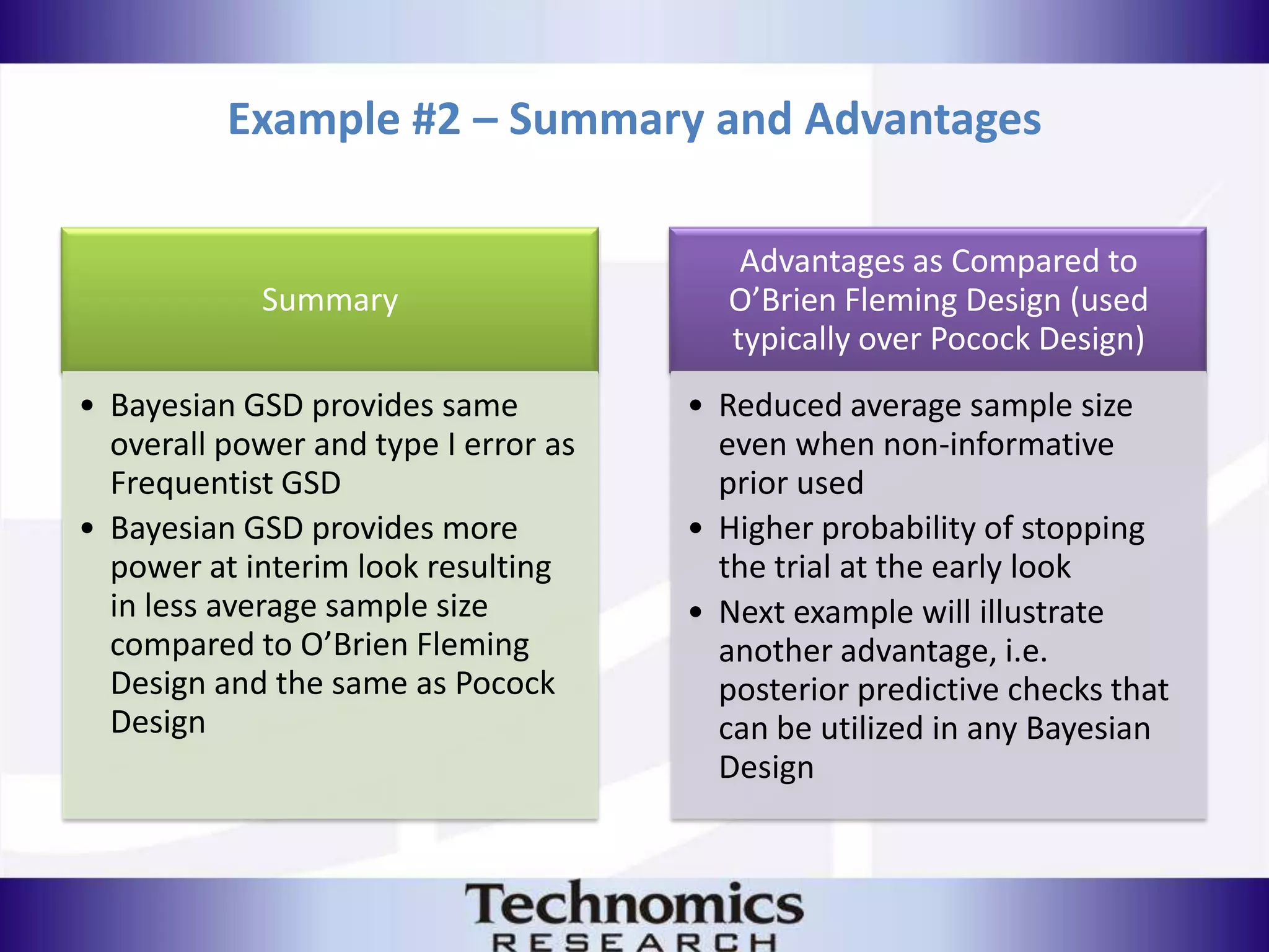 Examples From Medical Device Clinical Trials To Illustrate Advantages Of The Bayesian Approach