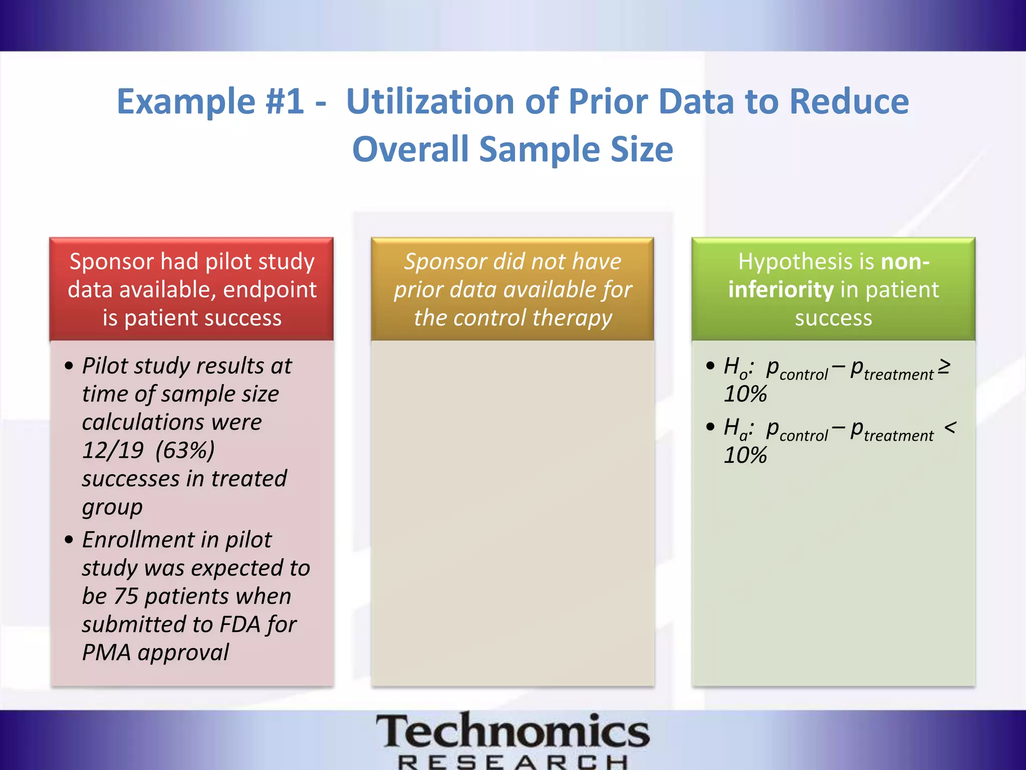 Examples From Medical Device Clinical Trials To Illustrate Advantages Of The Bayesian Approach