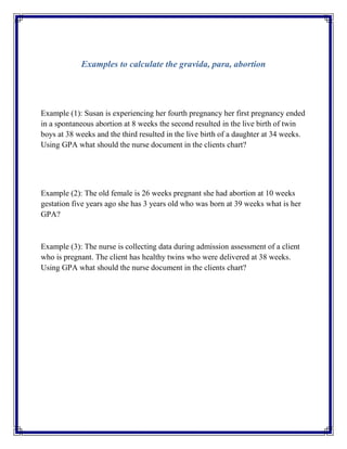 Examples in gpa 2 | PDF