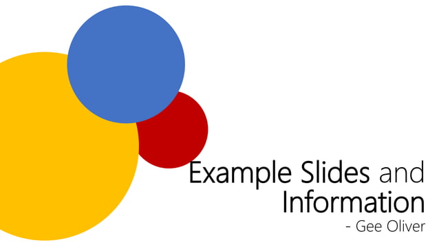 Example slides and information | PPT | Free Download