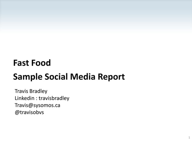 Example social media report | PPT
