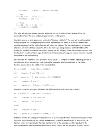 A Collection of Examples of 64-bit Errors in Real Programs | PDF