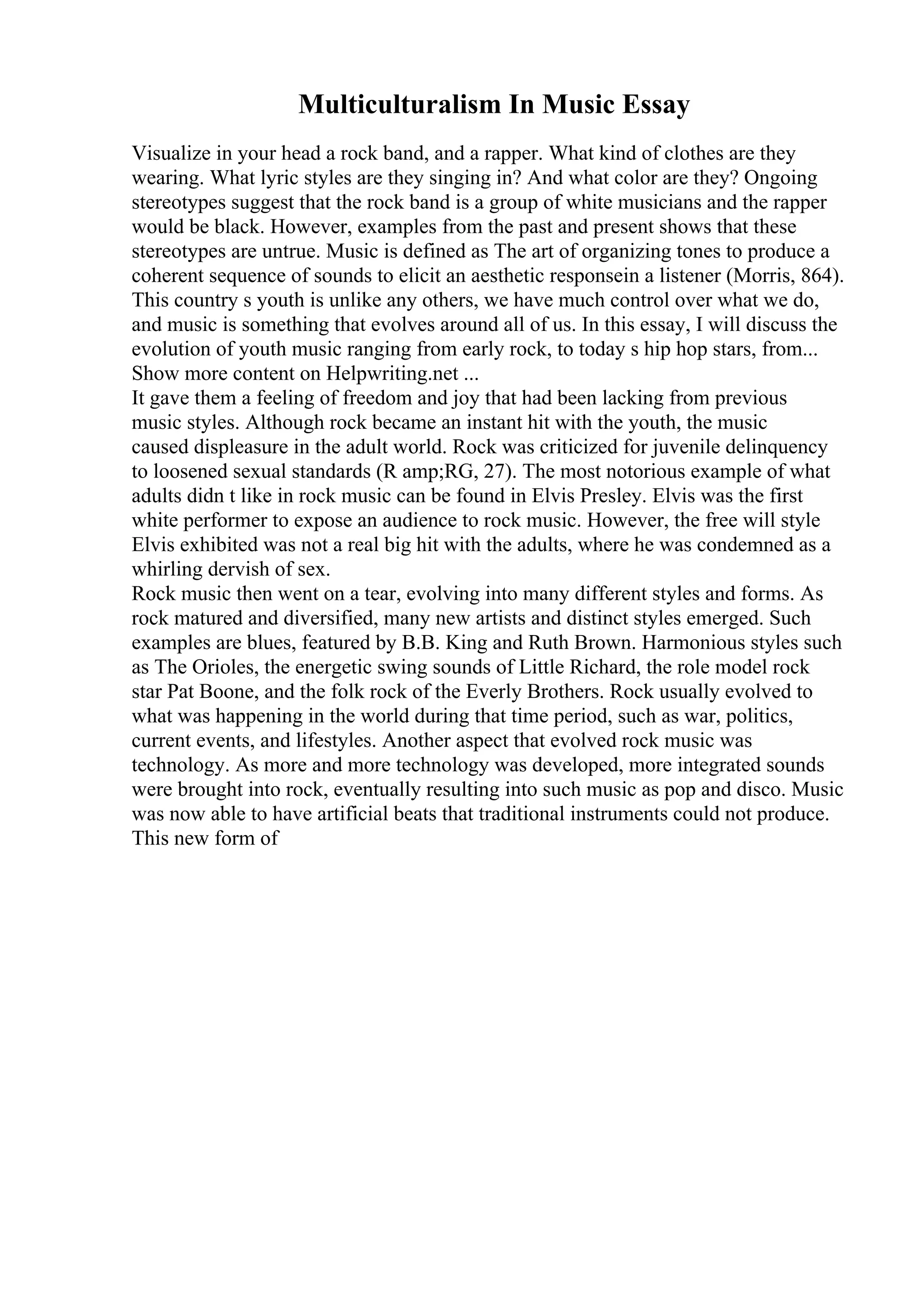 Examples Of A 5 Paragraph Essay | PDF