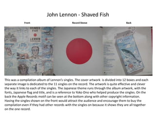 Examples of album artwork | PPTX | Album-oriented Rock | Rock Music