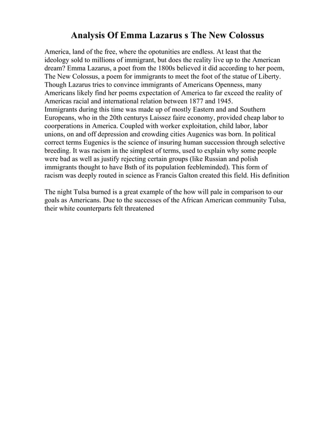 Examples Of Analysis Essays | PDF