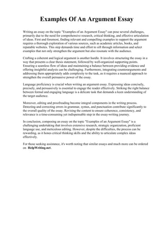 Examples Of An Argument Essay.pdf