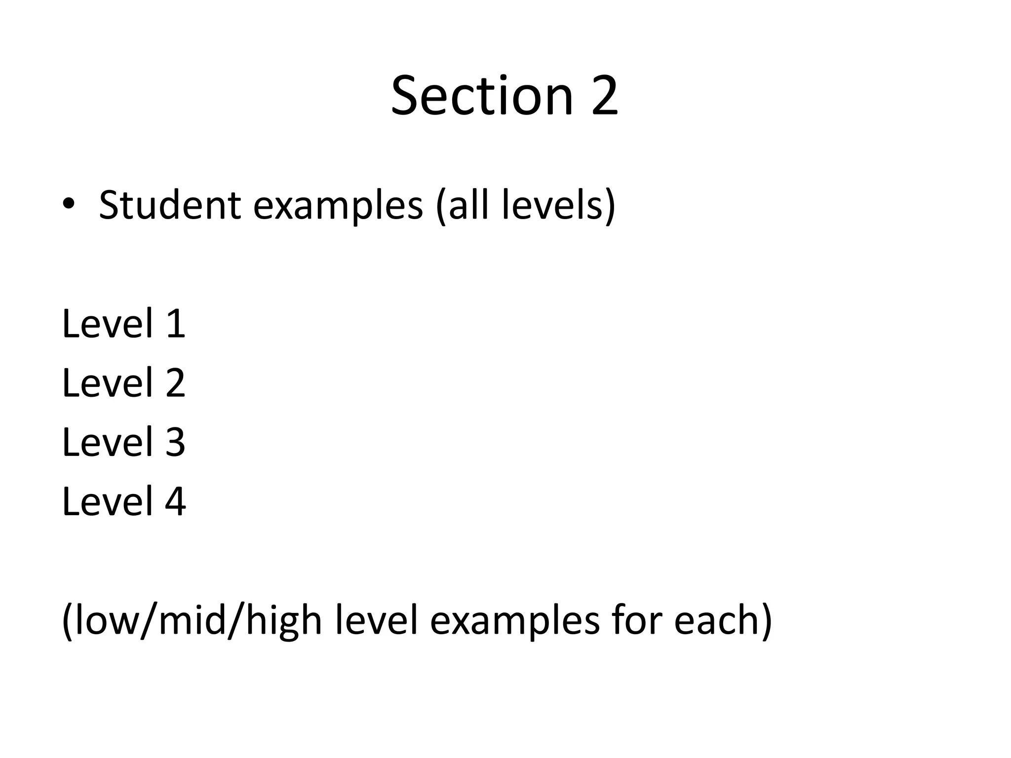 Examples of ancillary with levels | PPTX