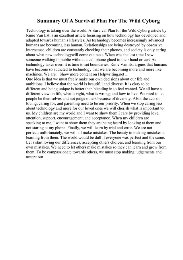 Examples Of An Essay About Yourself | PDF