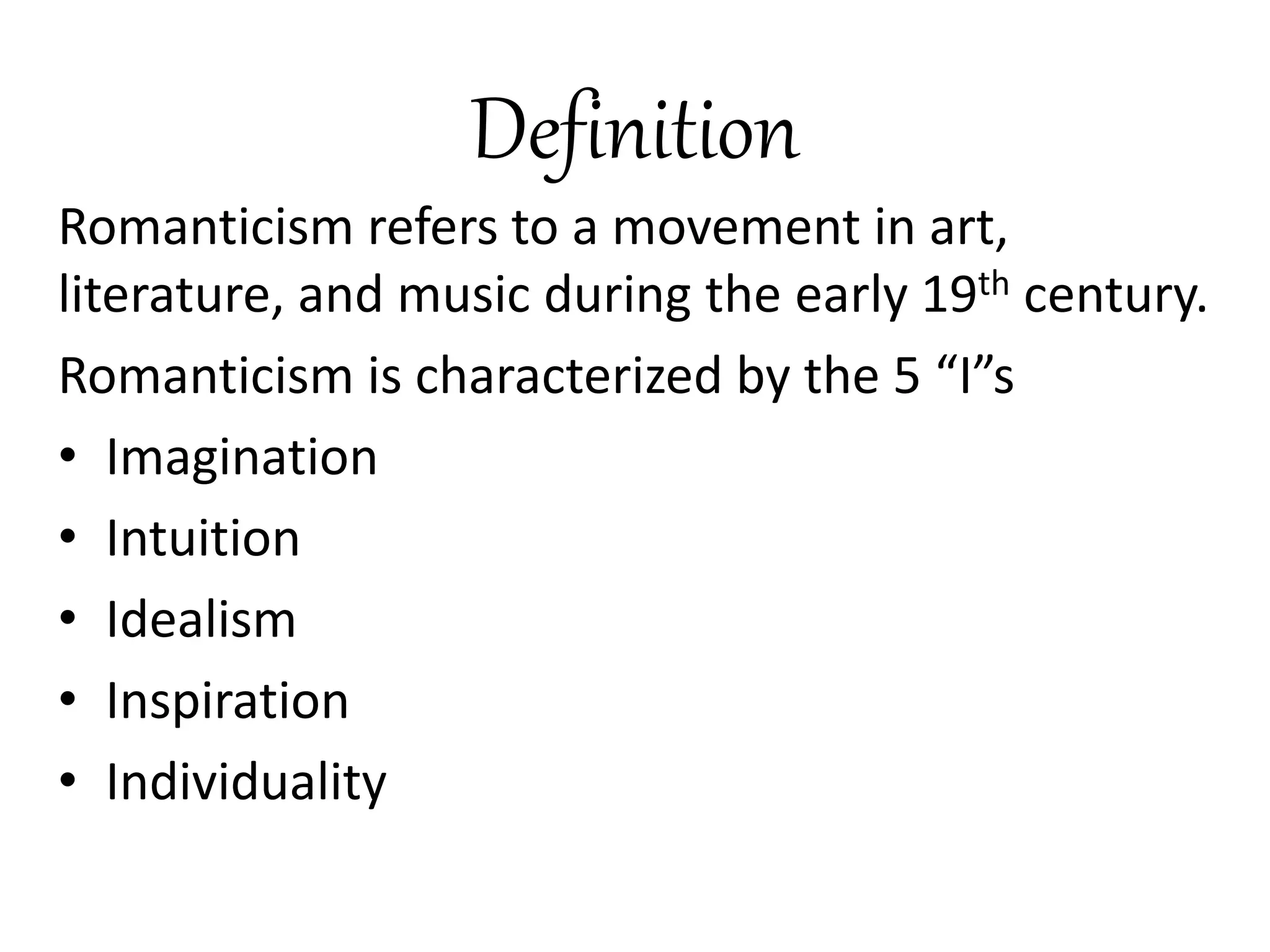 Examples of art and architecture from romantic period | PPTX