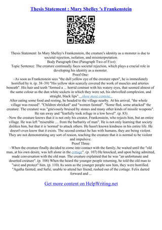 Examples Of A Thesis Statement For A Narrative Essay | PDF