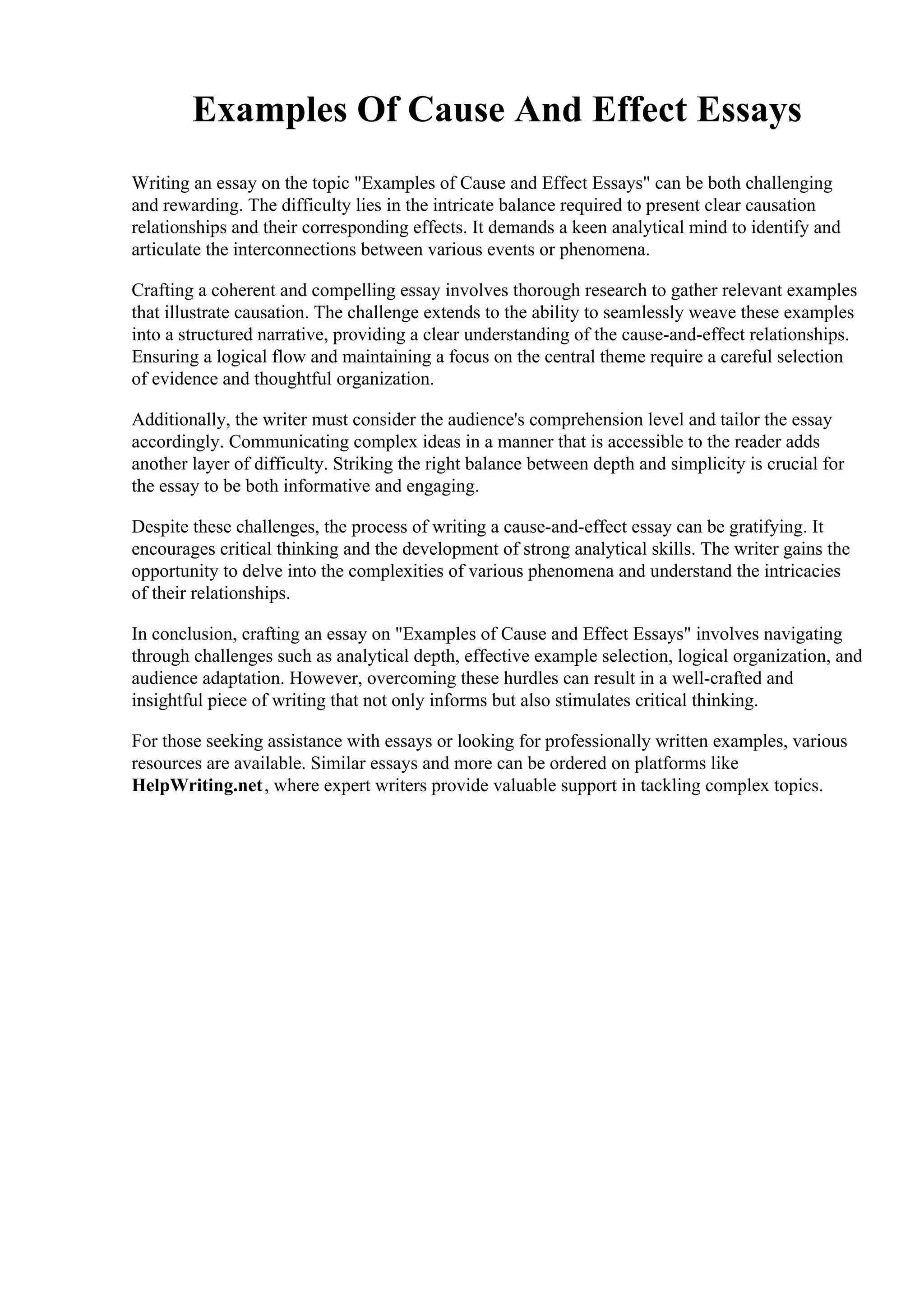 Examples Of Cause And Effect Essays.pdf | Free Download