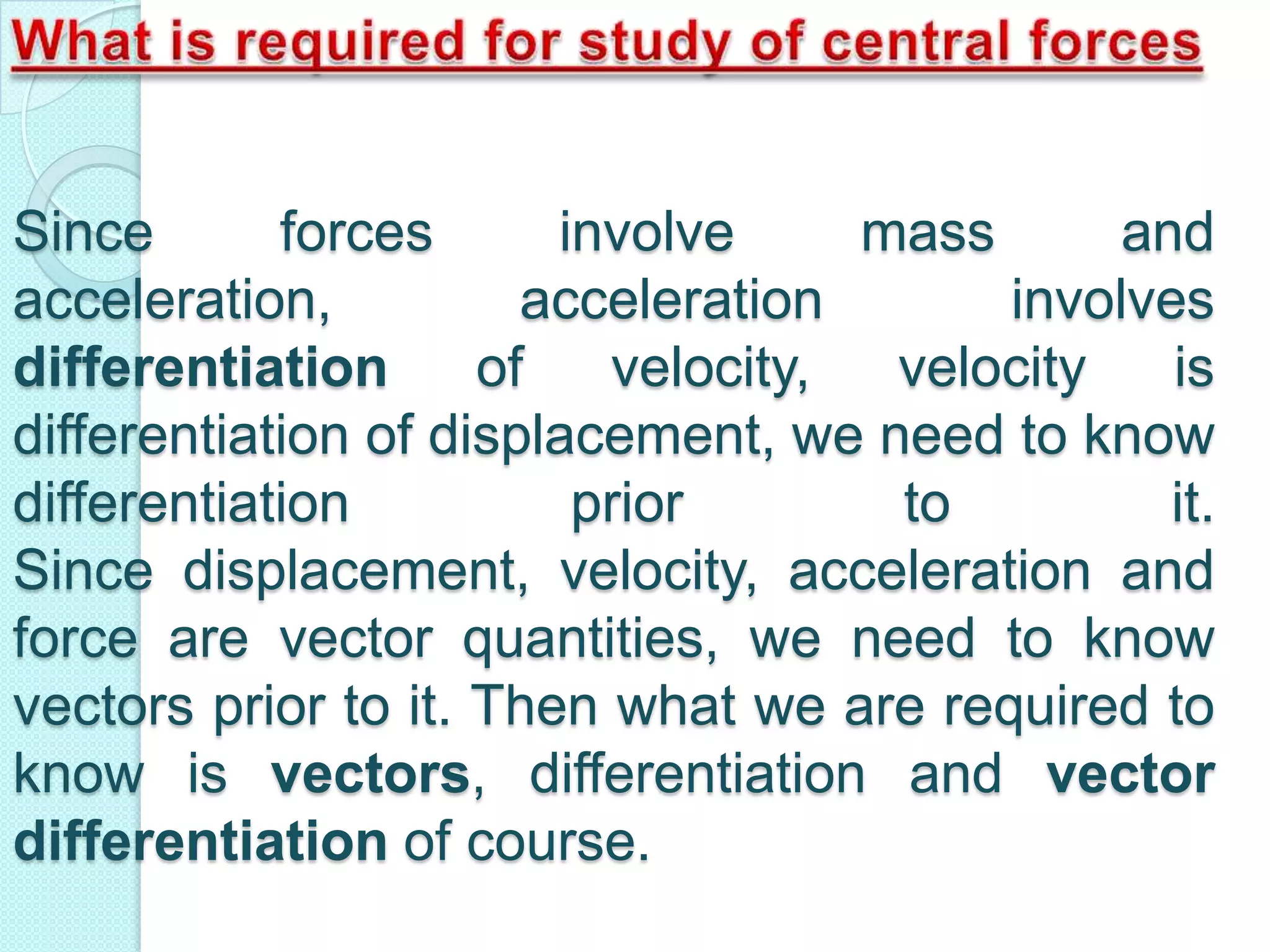Examples Of Central Forces | PPTX