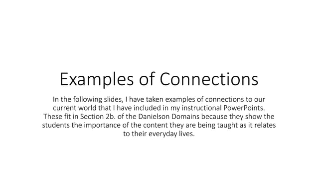 Examples of Connections | PPT