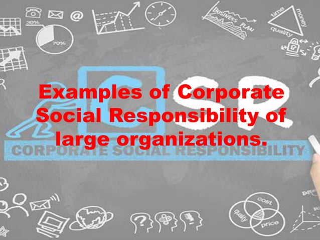 Examples of corporate social responsibility of large organizations ...