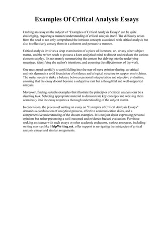 Examples Of Critical Analysis Essays.pdf