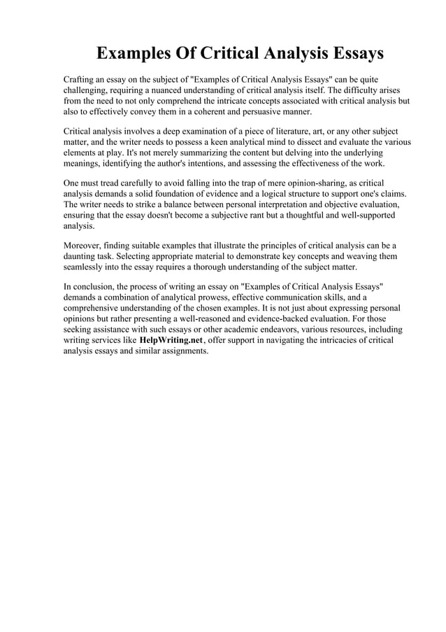 Examples Of Critical Analysis Essays.pdf