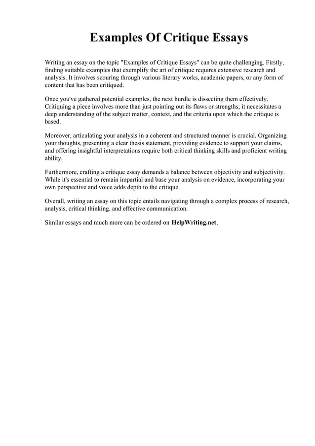 Examples Of Critique Essays.pdf