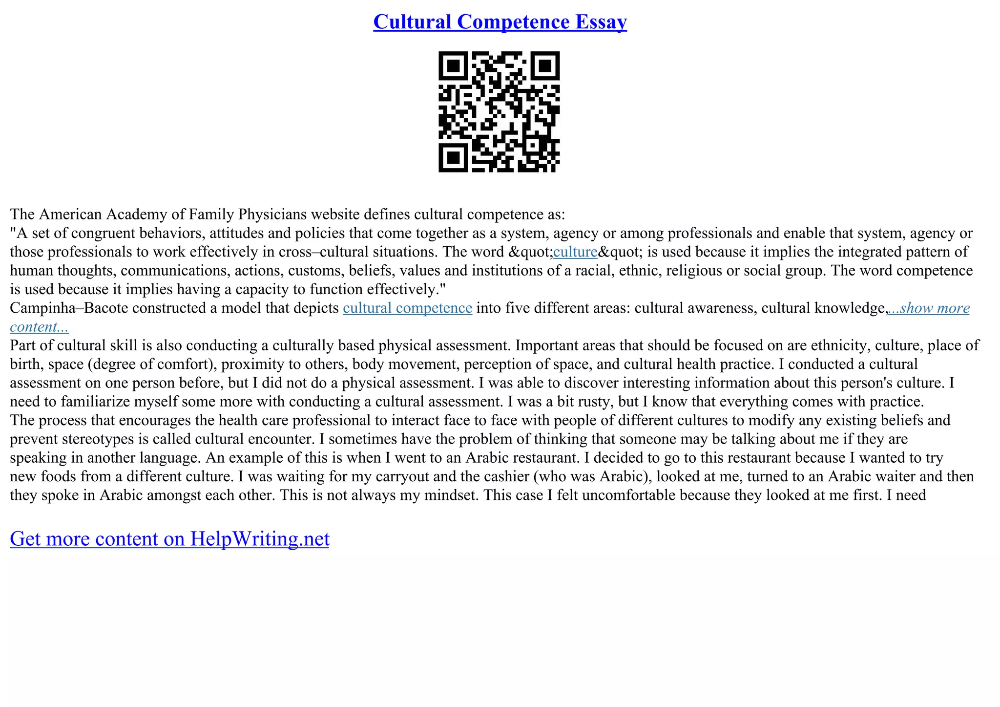 Examples Of Cultural Competence | PPT