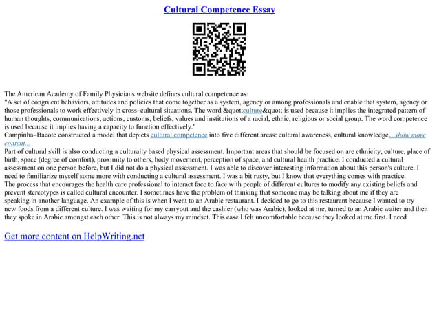 Examples Of Cultural Competence | PPT