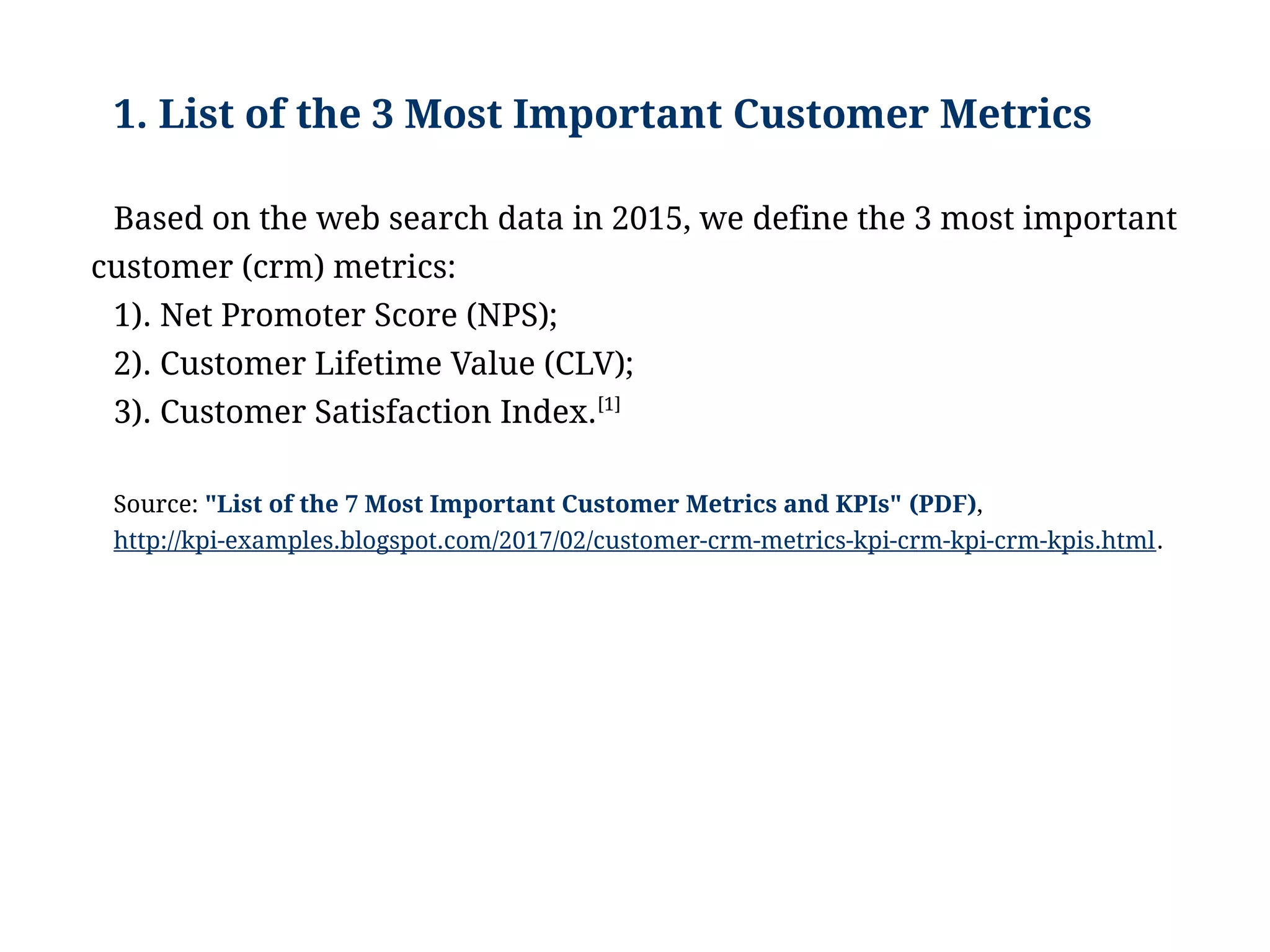 Examples of Customer Metrics and KPIs: CRM Metrics, KPI, CRM KPI ...