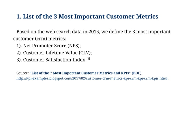 Examples of Customer Metrics and KPIs: CRM Metrics, KPI, CRM KPI ...