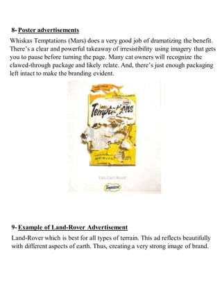 Different kind of advertisements | DOCX | Advertising Industry | Industries