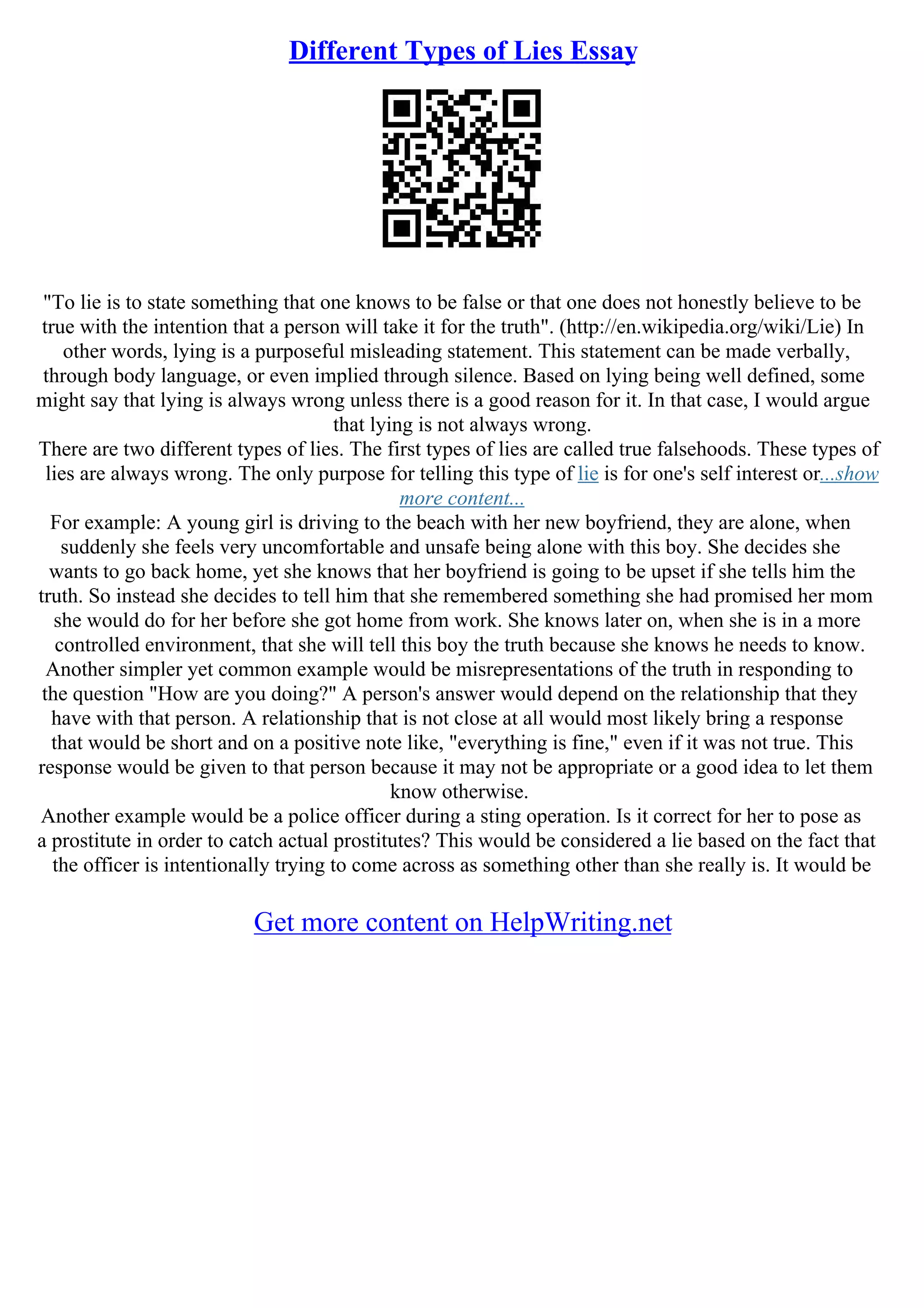 Examples Of Different Types Of Essays | PDF