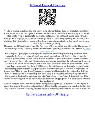 Examples Of Different Types Of Essays | PDF