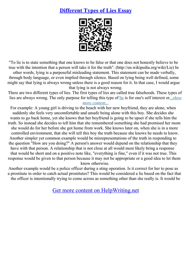 Examples Of Different Types Of Essays | PDF