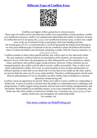 Examples Of Different Types Of Essays | PDF