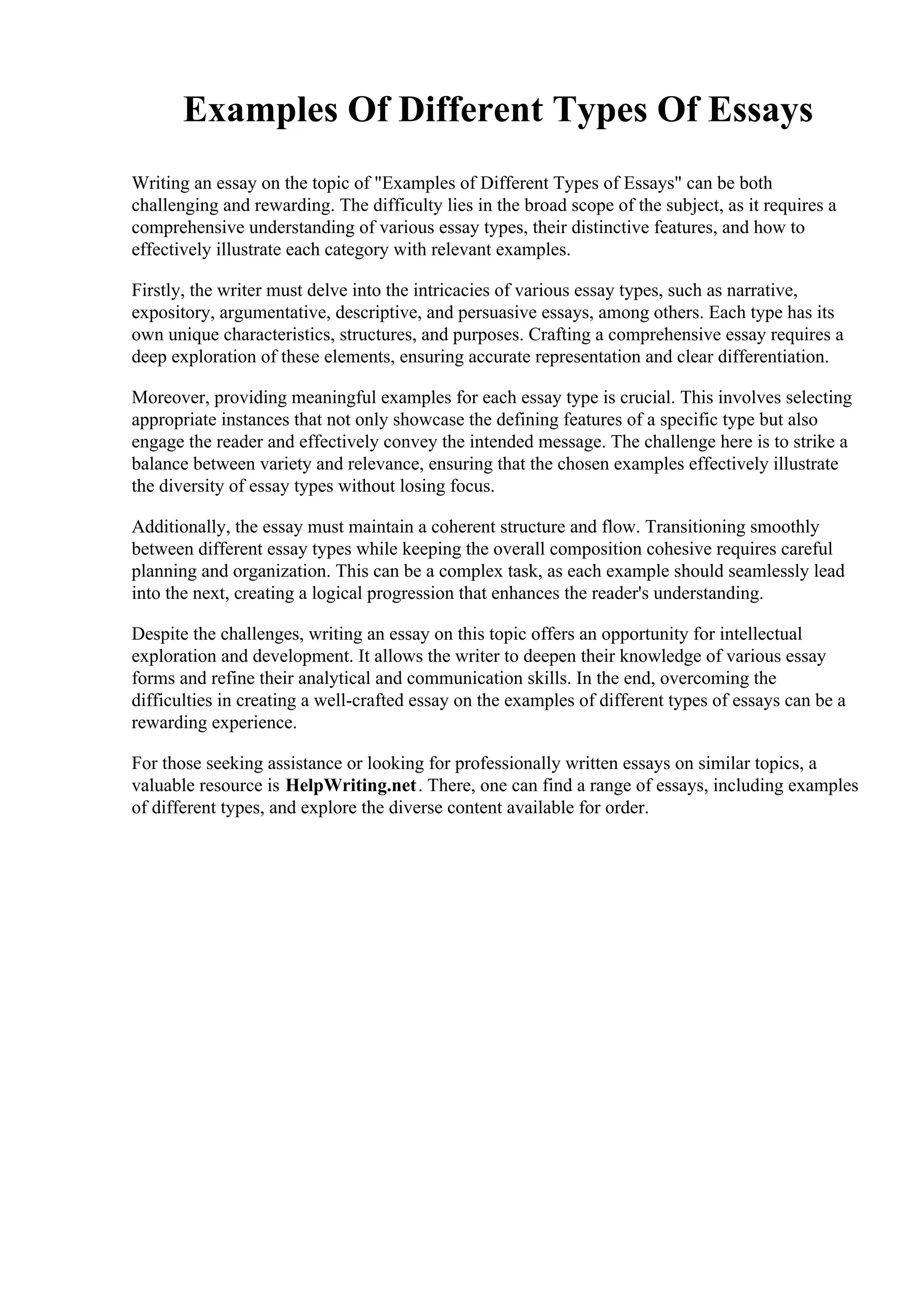 Examples Of Different Types Of Essays.pdf