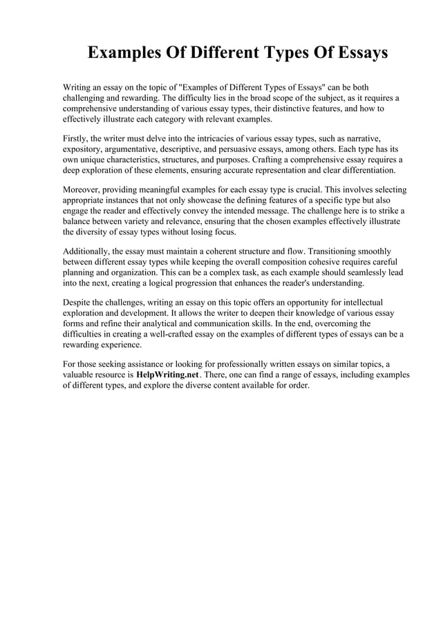 Examples Of Different Types Of Essays.pdf