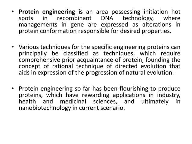 Examples of engineered proteins,.pptx | Biotech and Biomedical Industry ...