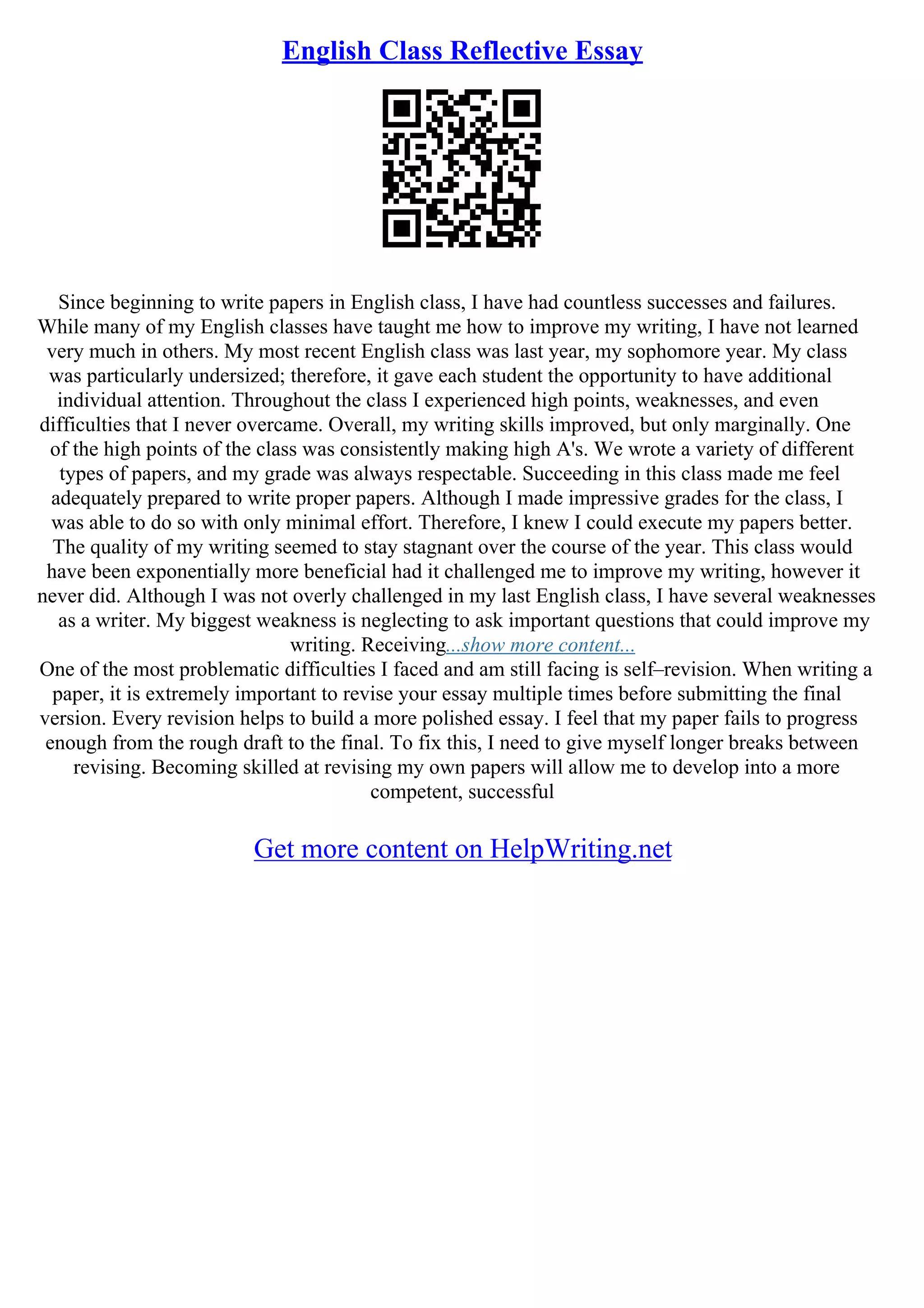 Examples Of English Essays | PDF