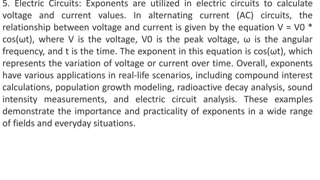 Examples of Exponents Based on Real Life Applications.pptx | Physics ...