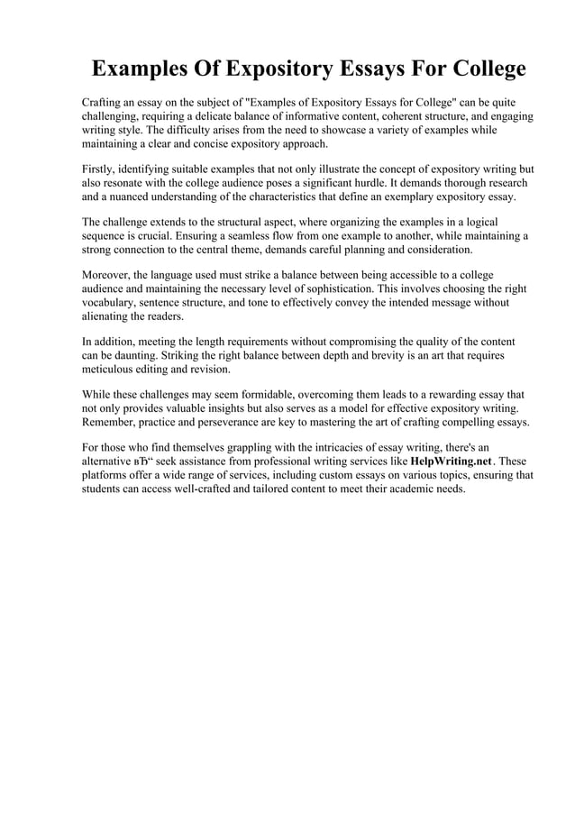 Examples Of Expository Essays For College.pdf