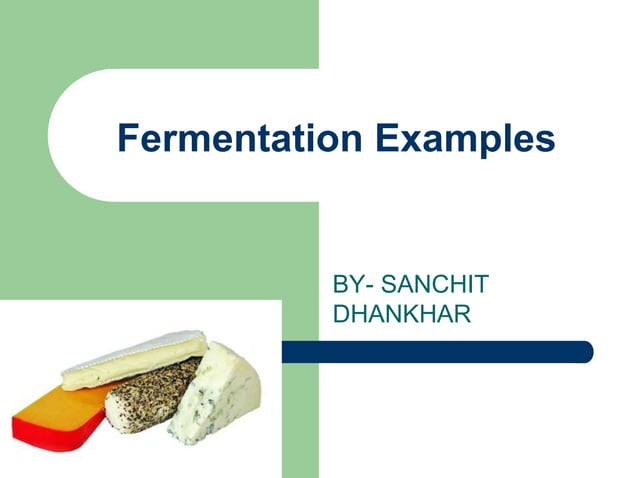Examples of fermentation- Pharmaceutical Microbiology | PPT