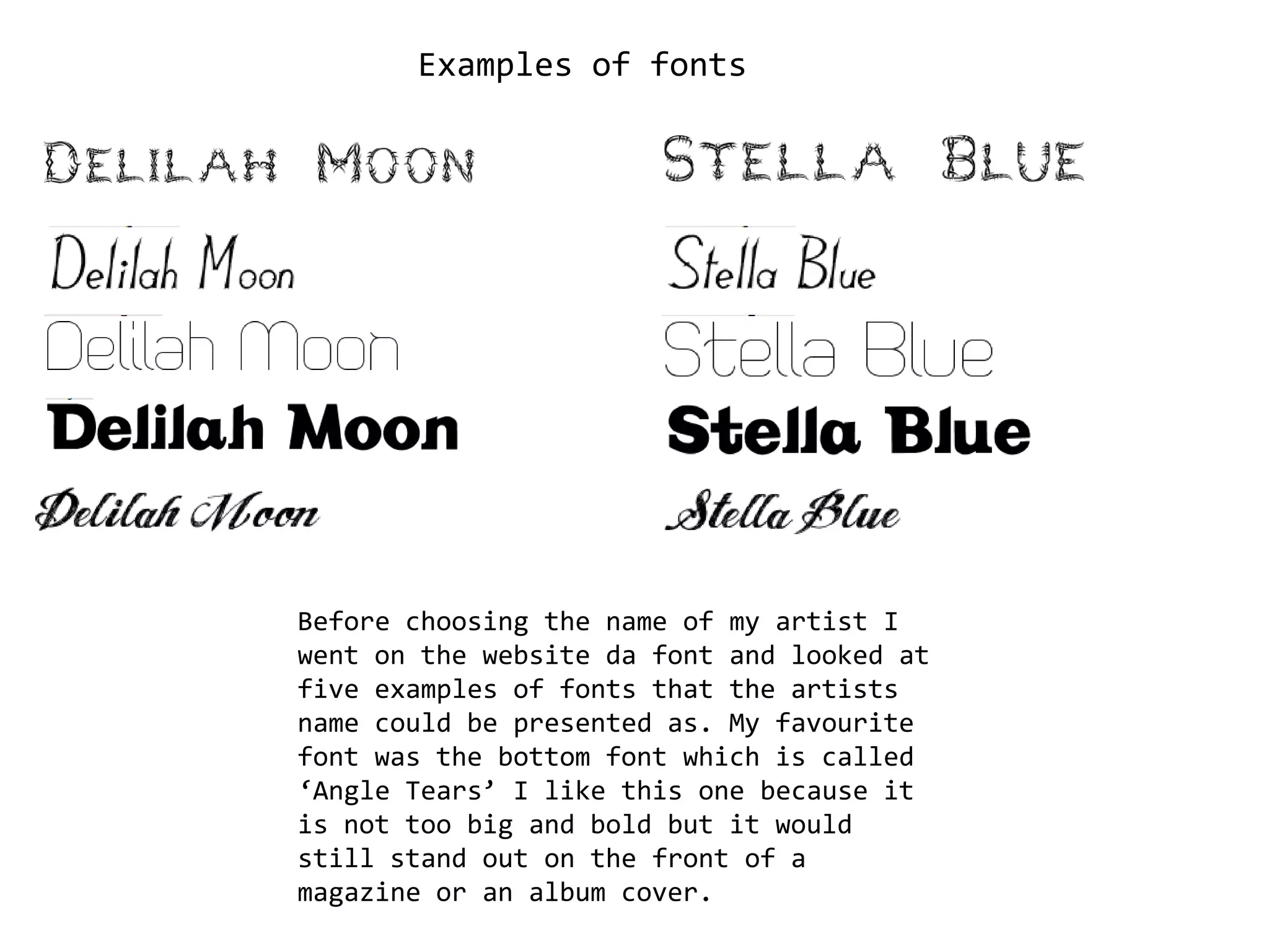 Examples of fonts | PPTX
