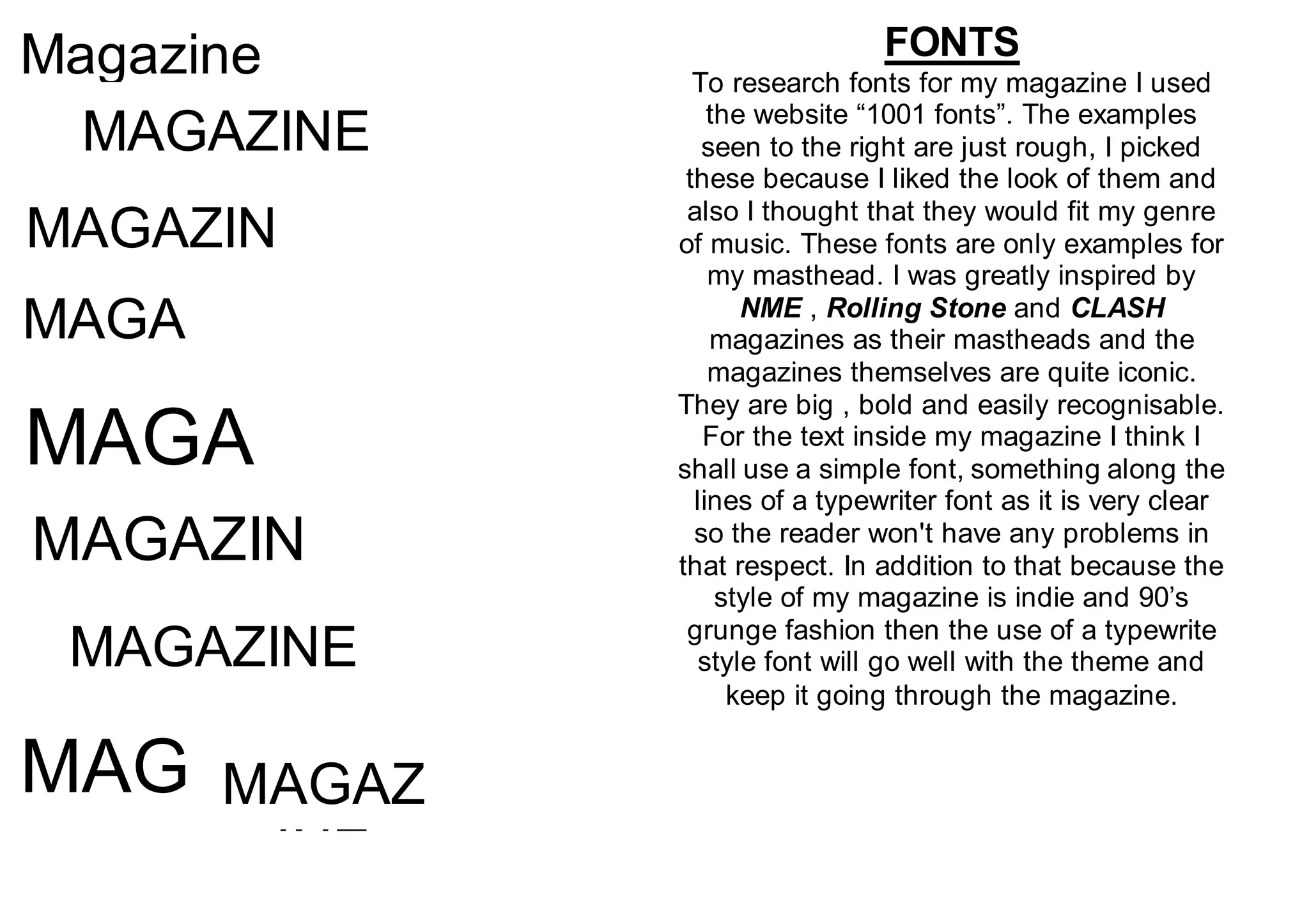 Examples of fonts | DOCX
