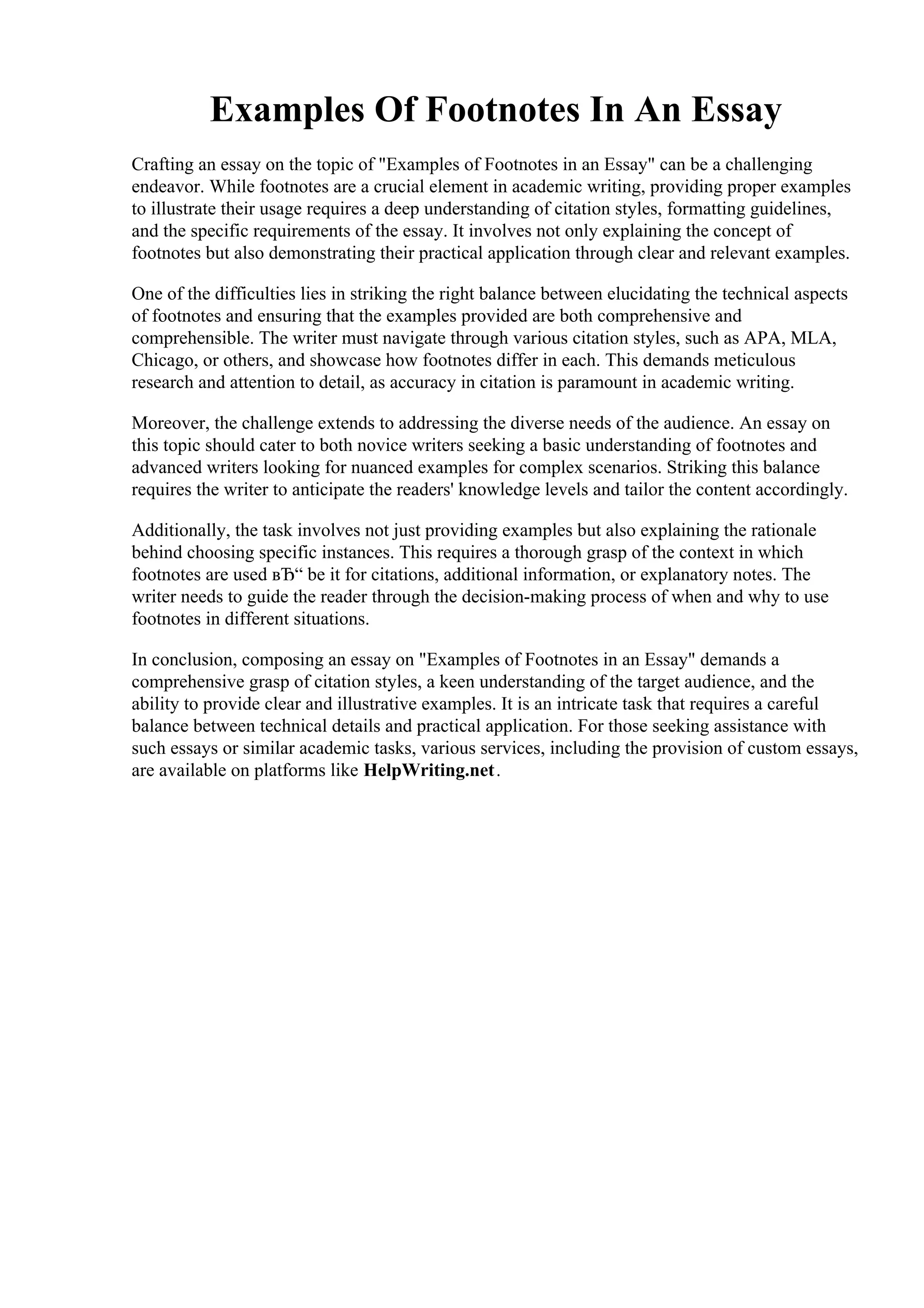 Examples Of Footnotes In An Essay.pdf