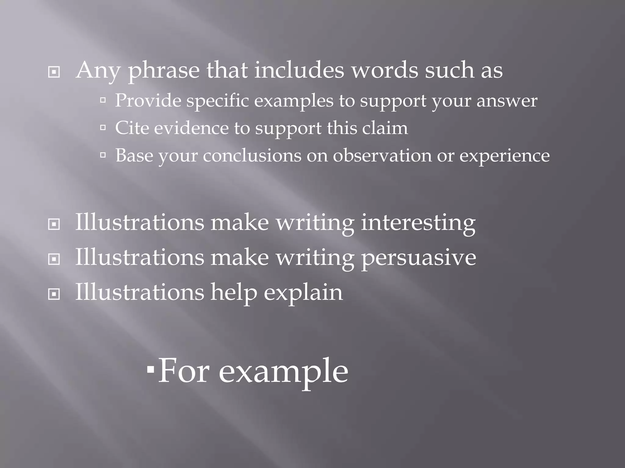 Examples of illustration essay | PPTX