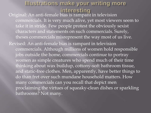 Examples of illustration essay | PPTX | Science