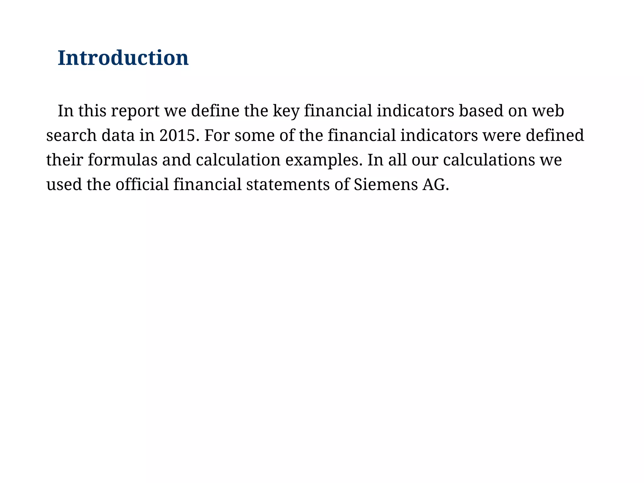 Examples of Key Financial Indicators: What are Financial Indicators ...