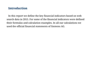 Examples of Key Financial Indicators: What are Financial Indicators ...