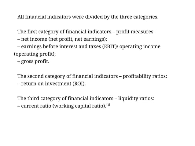 Examples of Key Financial Indicators: What are Financial Indicators ...