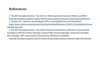 Examples of Key Financial Performance Indicators: Financial KPI ...